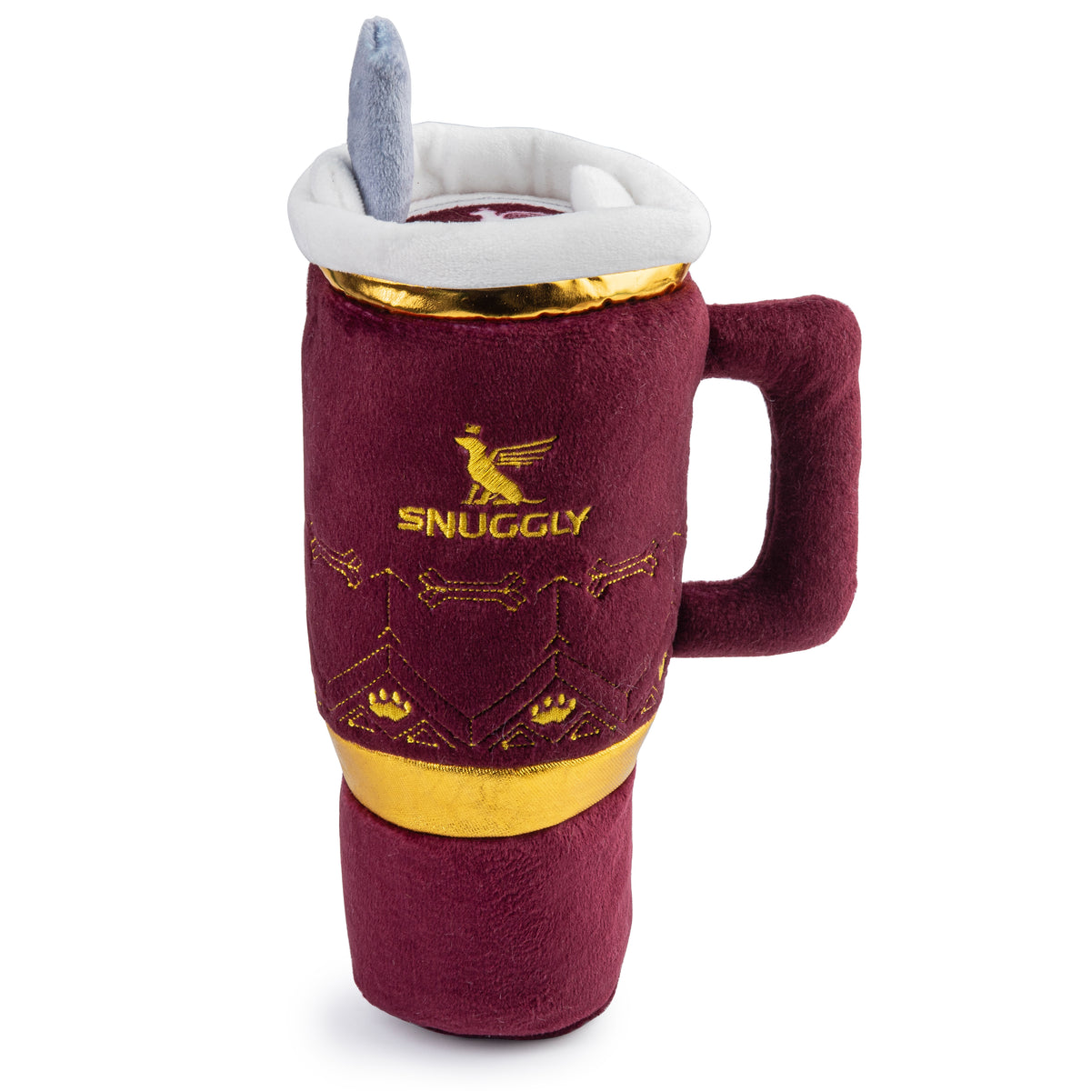 Holiday Snuggly Cup - Red Christmas Plush Dog Toy – Haute Diggity Dog