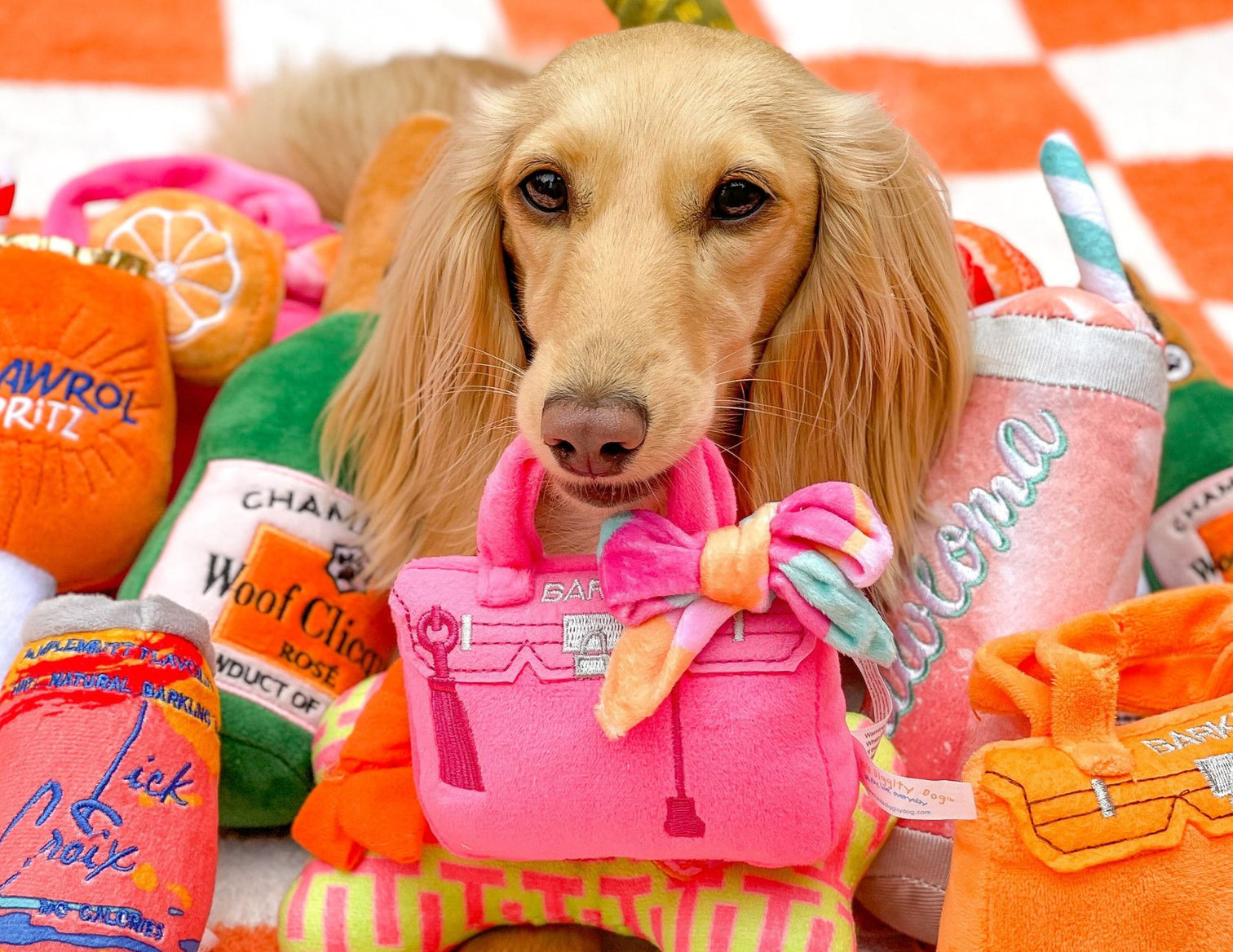 Haute Diggity Dog, Designer Dog Toys, Designer Parody Plush Dog Toys